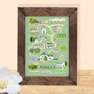 Anne of Green Gables Book Print, Lucy Maud Montgomery, Map of Avonlea ...