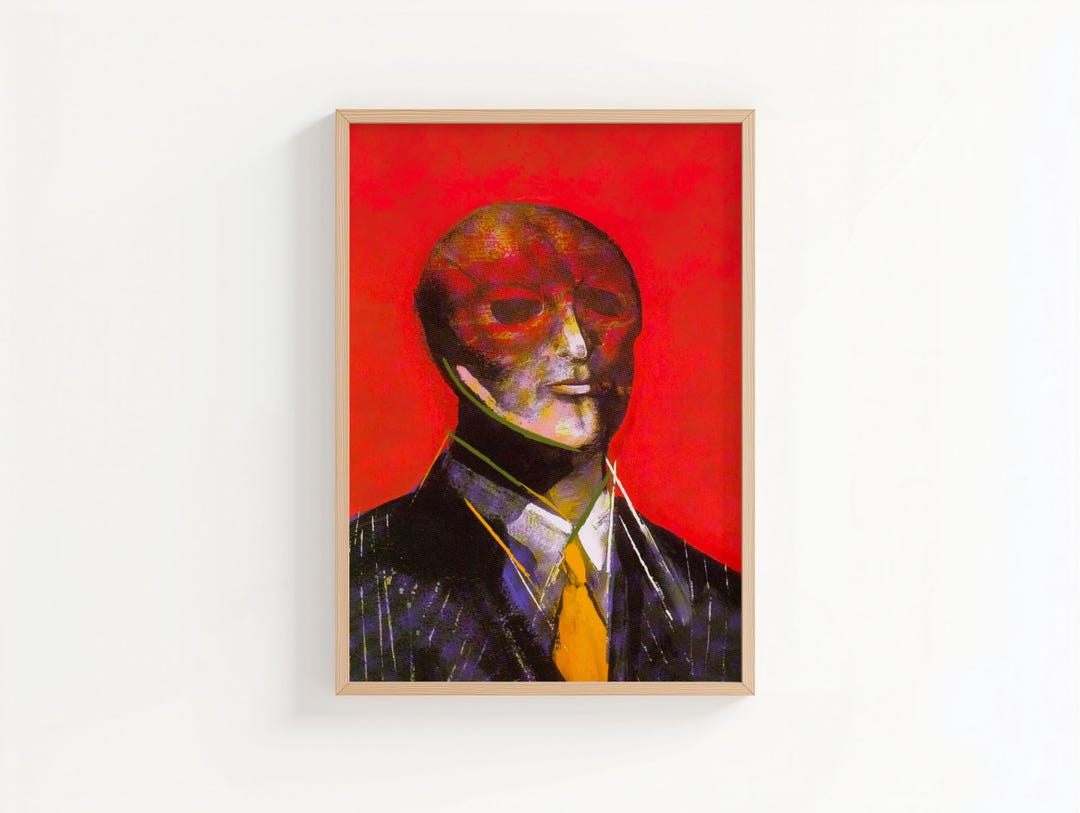 American Psycho Book Cover Art Print, Patrick Bateman Portrait - Etsy