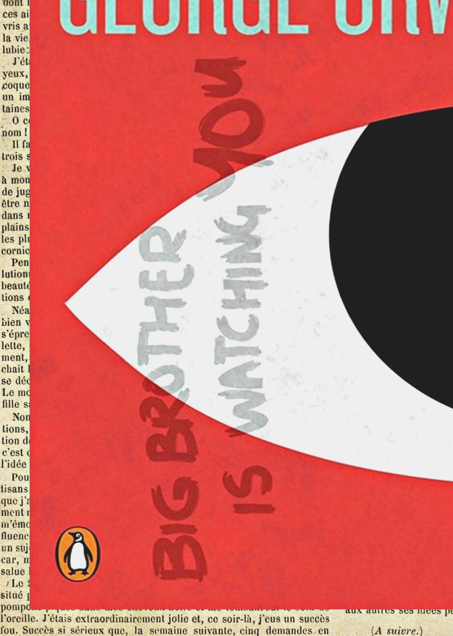 1984 Book Print George Orwell Print Big Brother Book Cover | Etsy