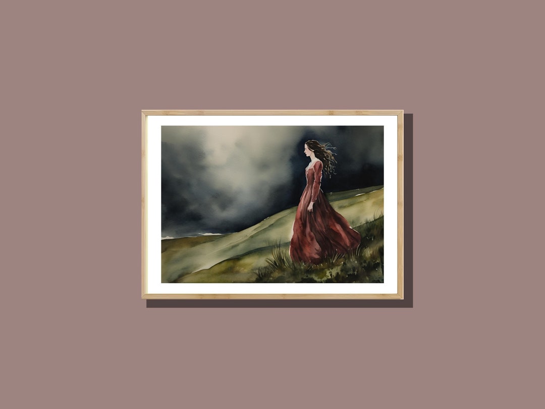 Wuthering Heights Watercolour Art Print, Catherine Earnshaw Art Print ...
