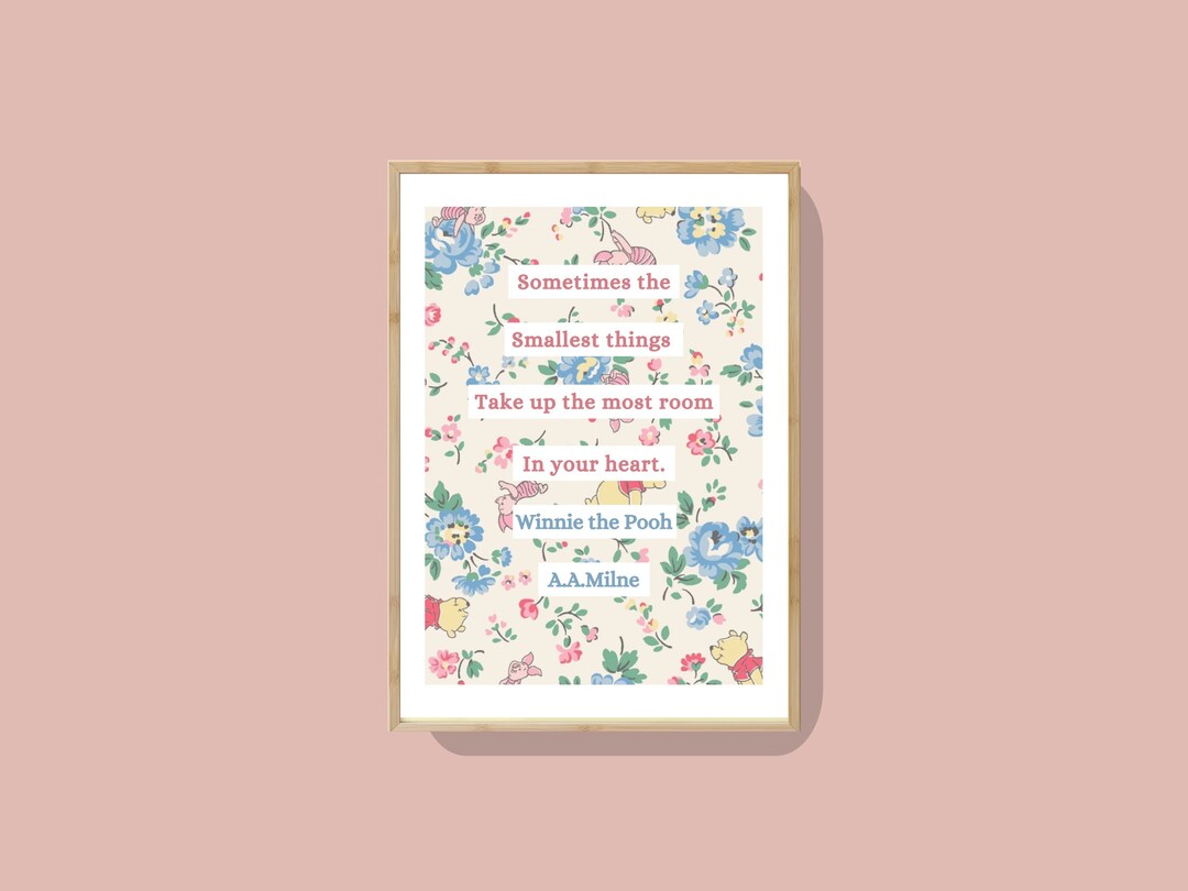Winnie the Pooh Quote Art Print, A.A. Milne, Winnie the Pooh Print ...