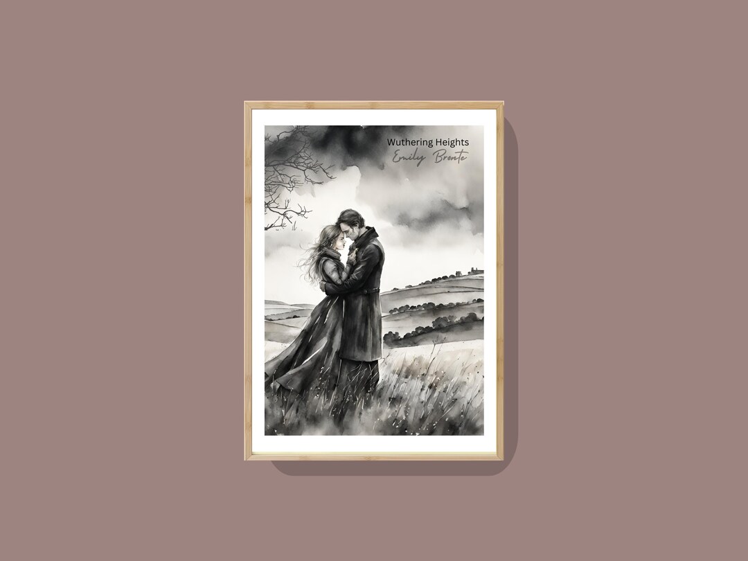 Heathcliff and Cathy Watercolour Art Print Wuthering Heights, Emily ...