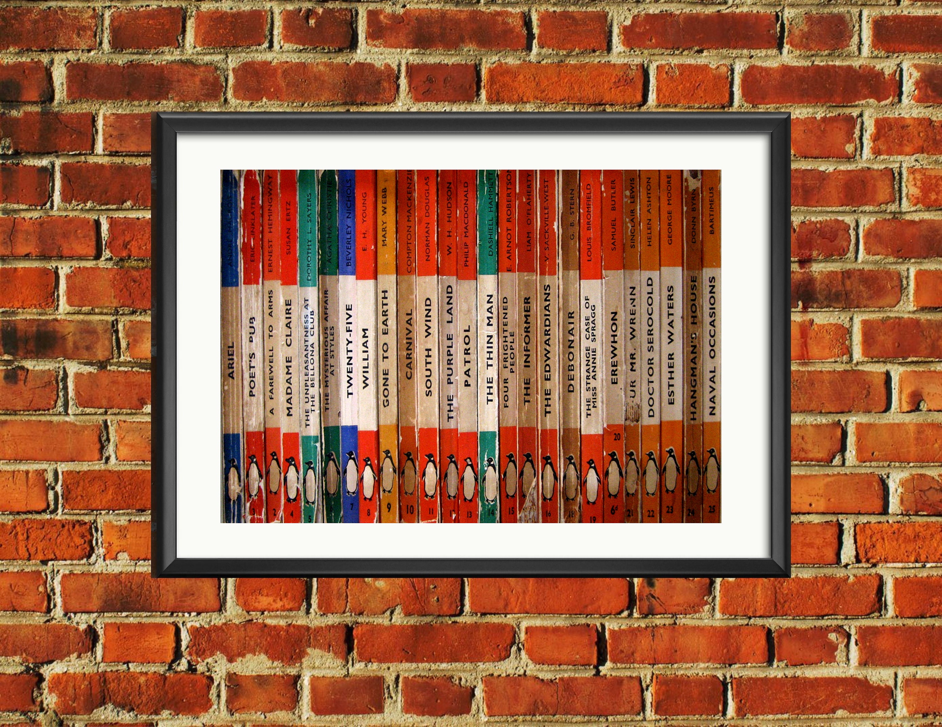 Penguin Book Art Print Book Spines Book Cover Art Print - Etsy Australia