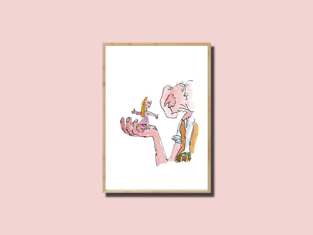The BFG Art Print, Roald Dahl Art Print, Roald Dahl Illustration, Big ...