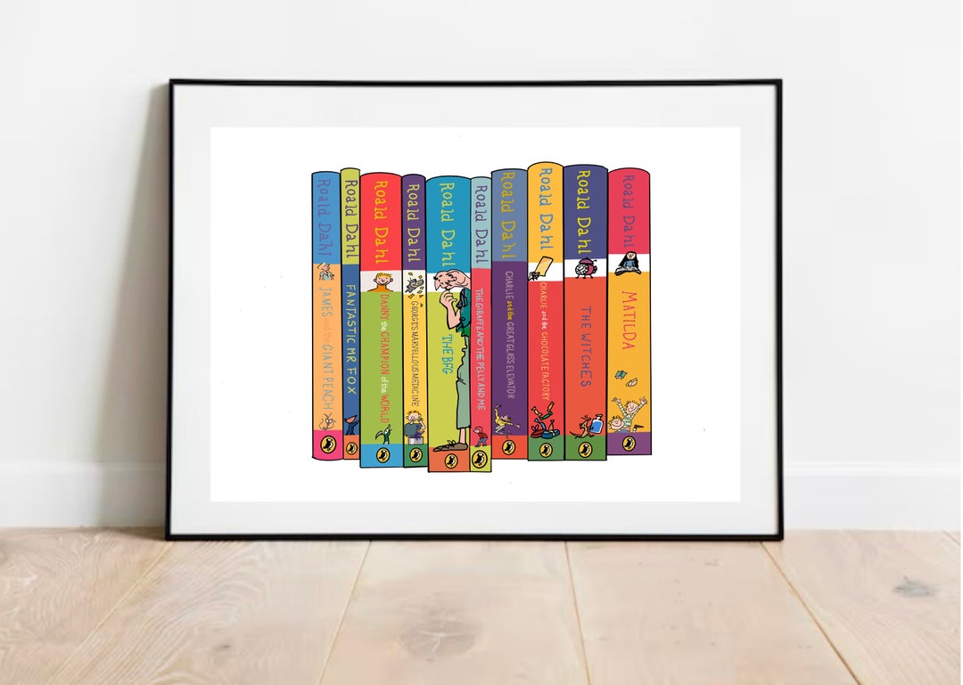 Roald Dahl Books Series Roald Dahl Book Stack Illustration, Book Cover ...