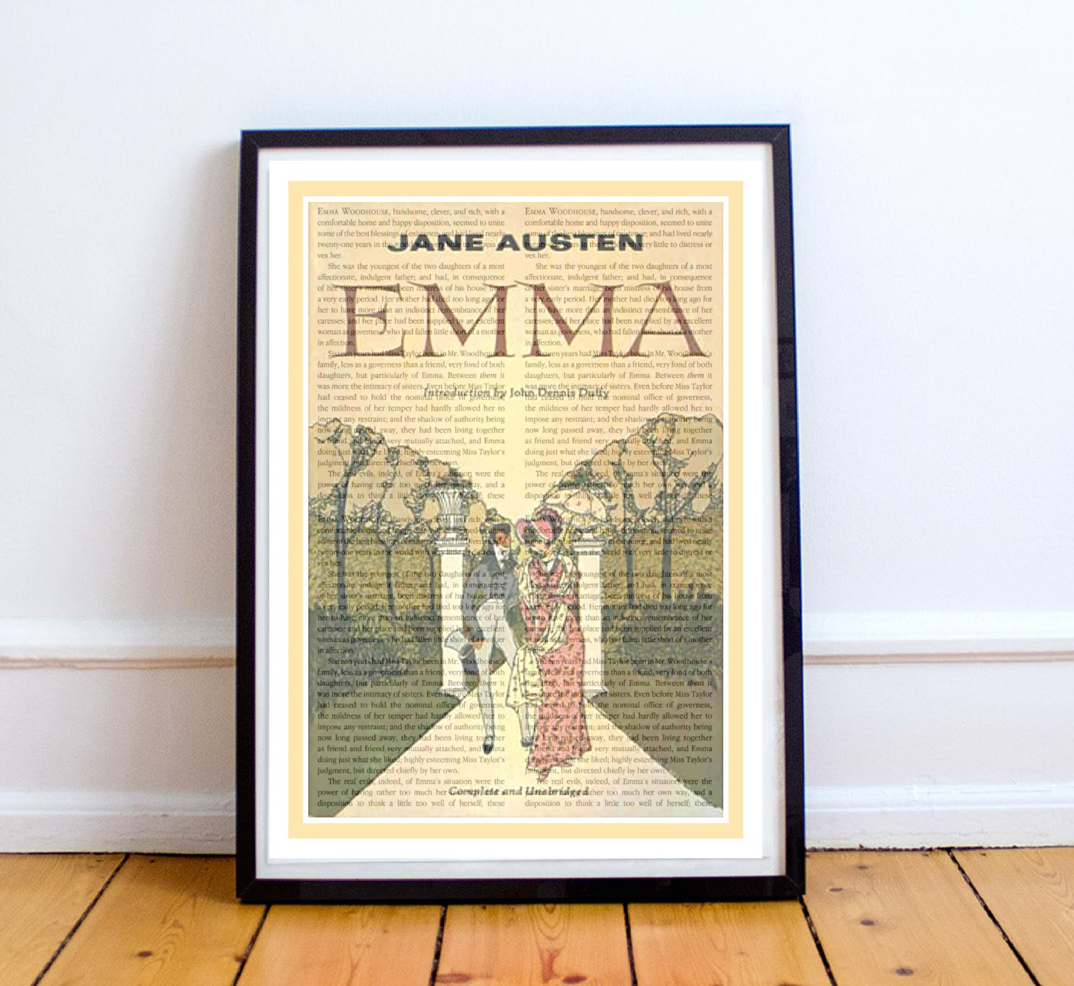Emma by Jane Austen Print Jane Austen Illustration Book | Etsy UK
