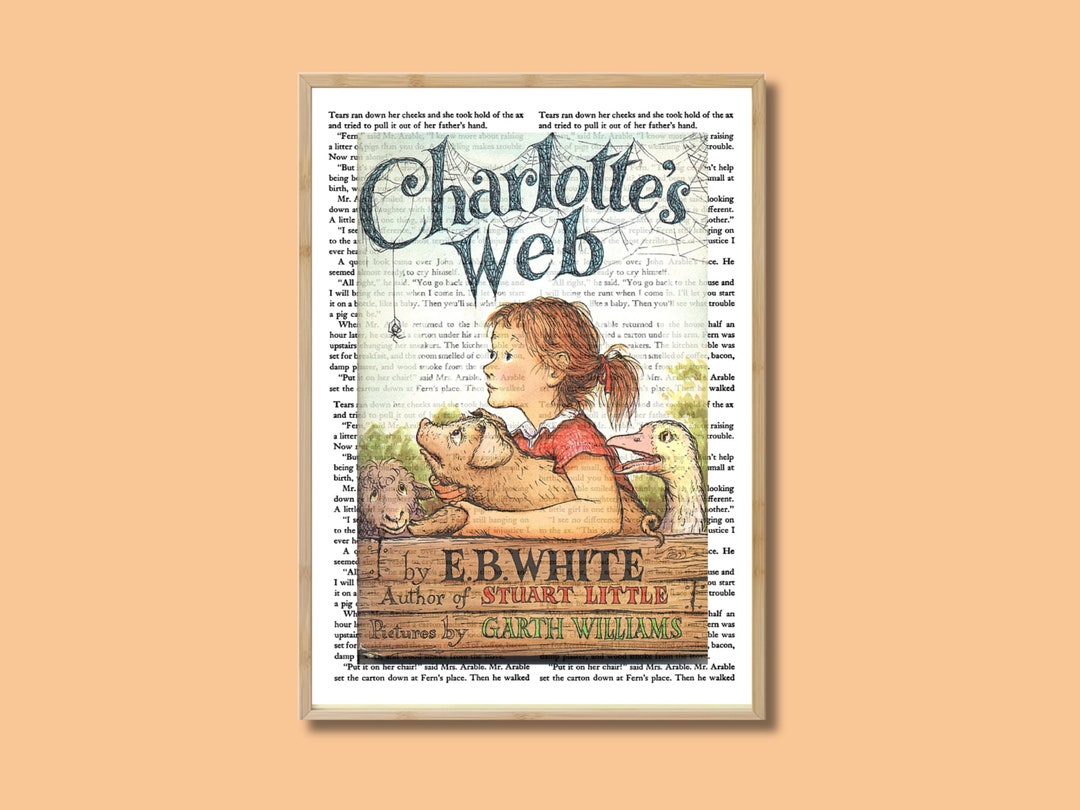Charlotte's Web Book Cover Design Art Print, E.B. White, Wilbur ...