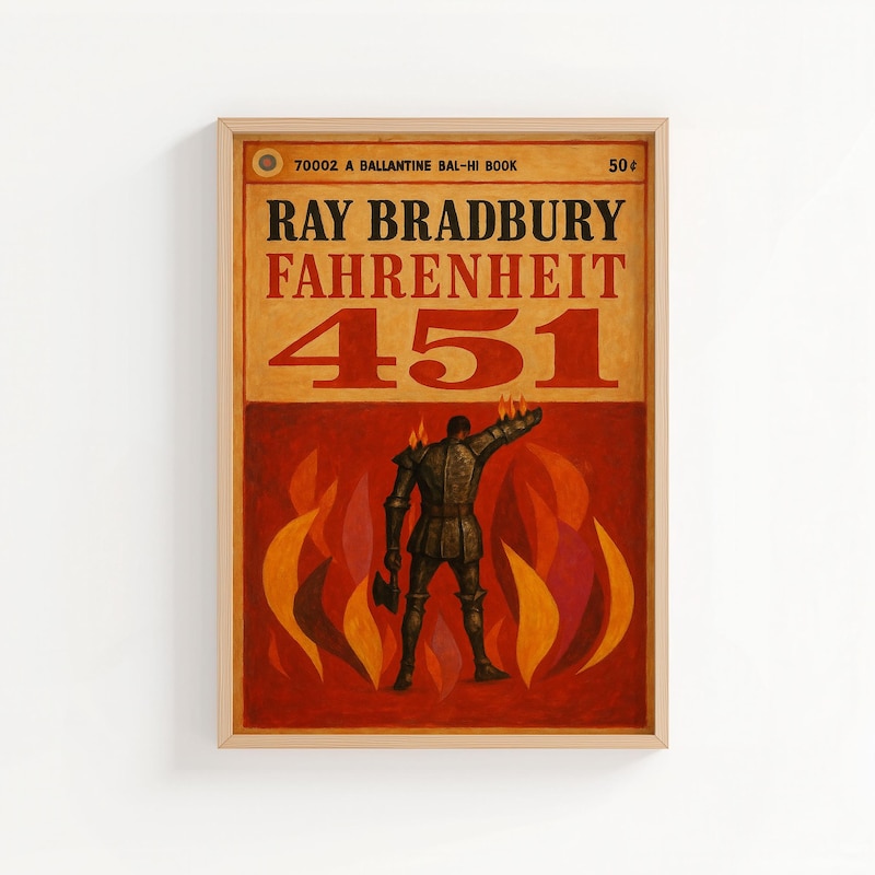 Book Cover Posters Fahrenheit 451 - Etsy