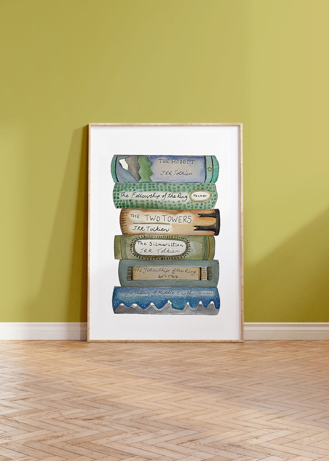 J.R.R. Tolkien Book Art JRR Tolkien, Book Cover, Wall Art, Art Print ...