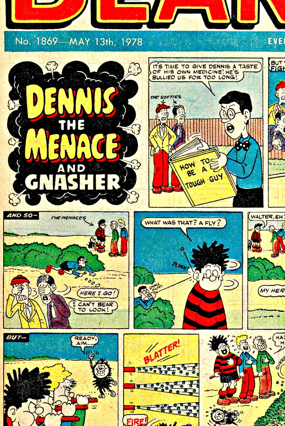 The Beano Comic Print Dennis The Menace Print Book Cover Etsy Uk