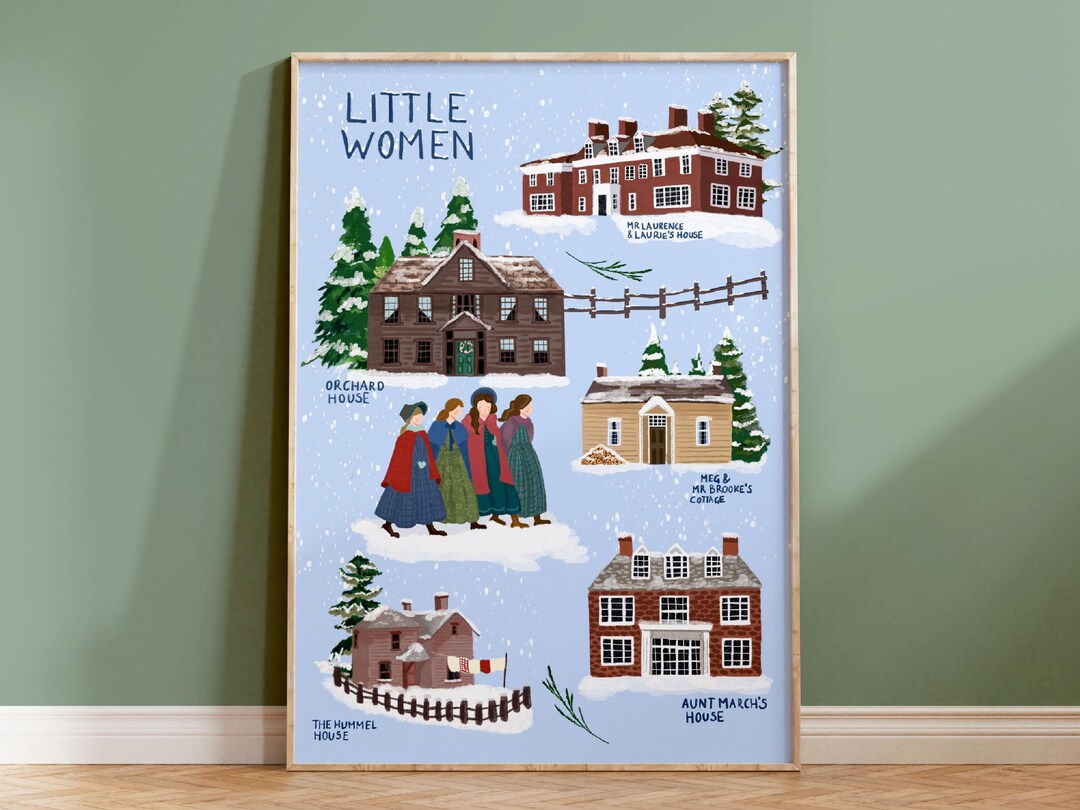 Little Women Winter Art Print, Louisa May Alcott, Little Women Poster ...