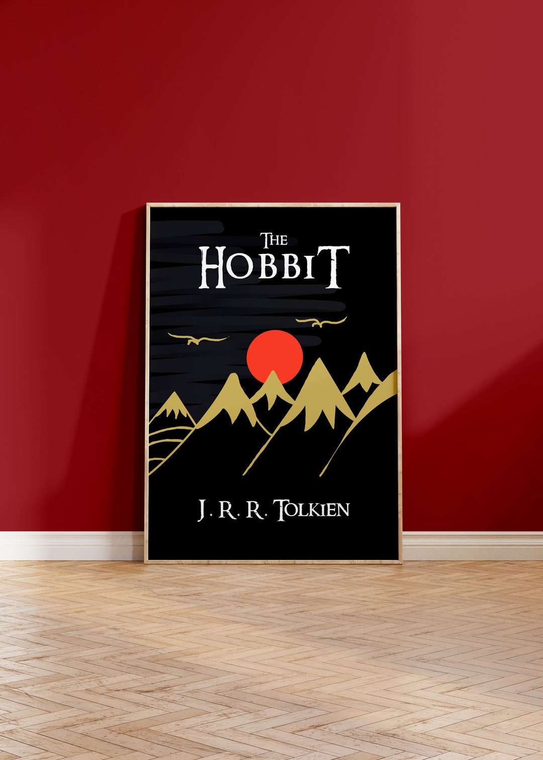 The Hobbit Art J.R.R. Tolkien, Book Cover, Wall Art, Art Print, Shire ...