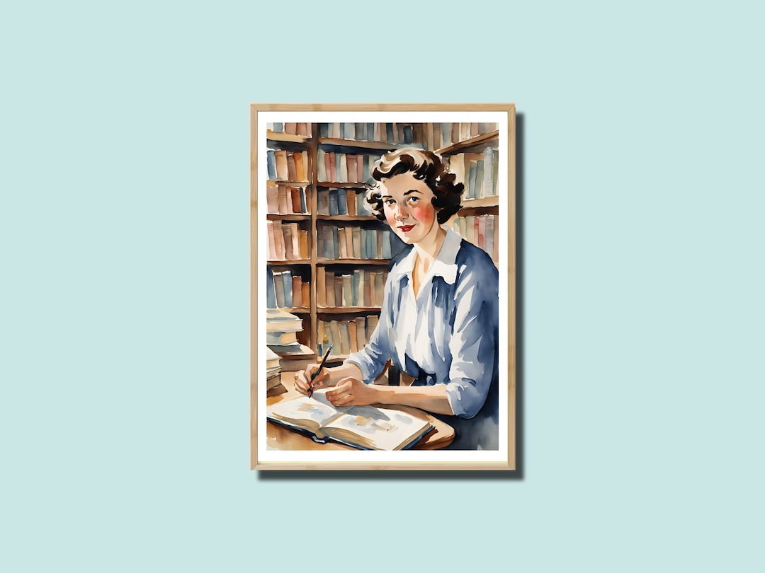 Enid Blyton Portrait Art Print, Enid Blyton Watercolour Portrait ...