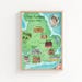 Jane Austen England Map Print | Pride and Prejudice Literary Map | Book ...