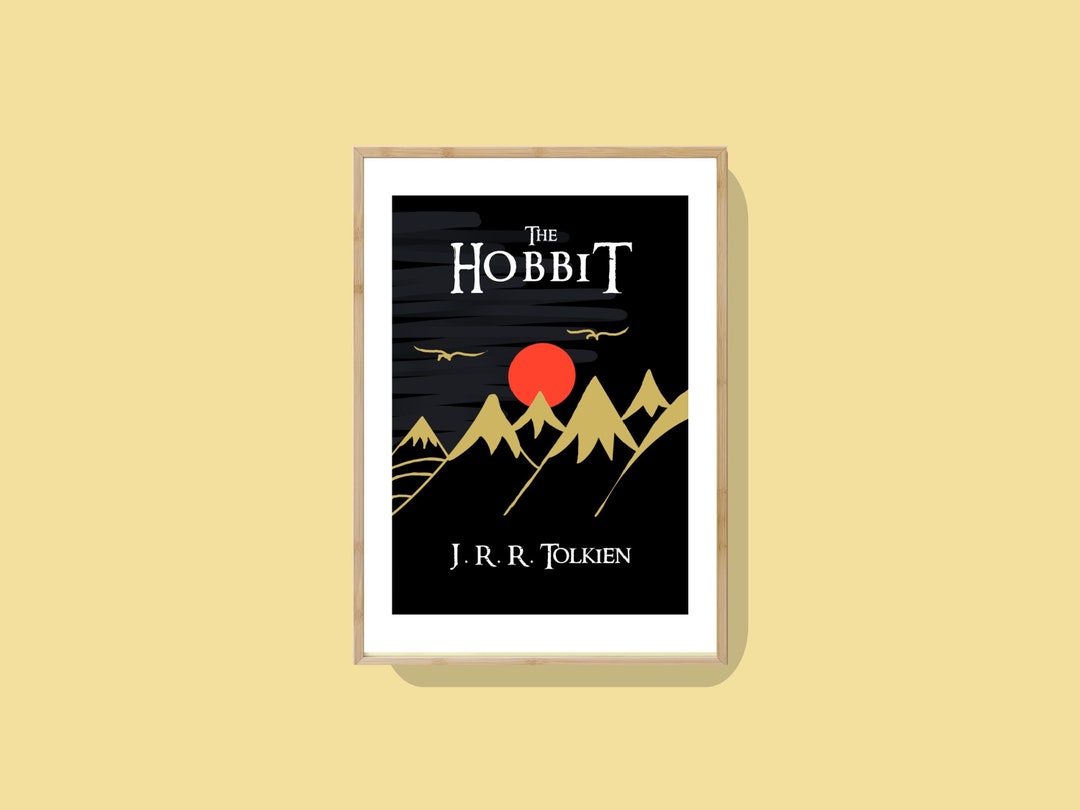 The Hobbit Book Cover Design, Art Print, JRR Tolkien, the Hobbit Book ...