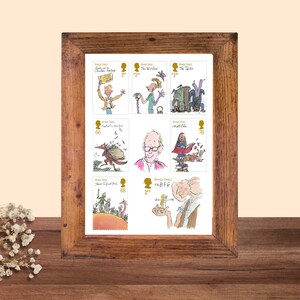 Roald Dahl Stamp Collection Art Print, Roald Dahl Poster, Quentin Blake ...