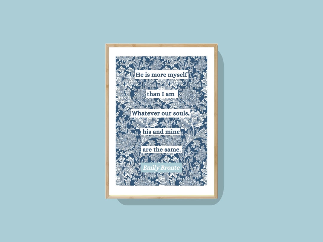 Emily Bronte Quote Illustration Art Print, Bronte Quote, Bronte Print ...