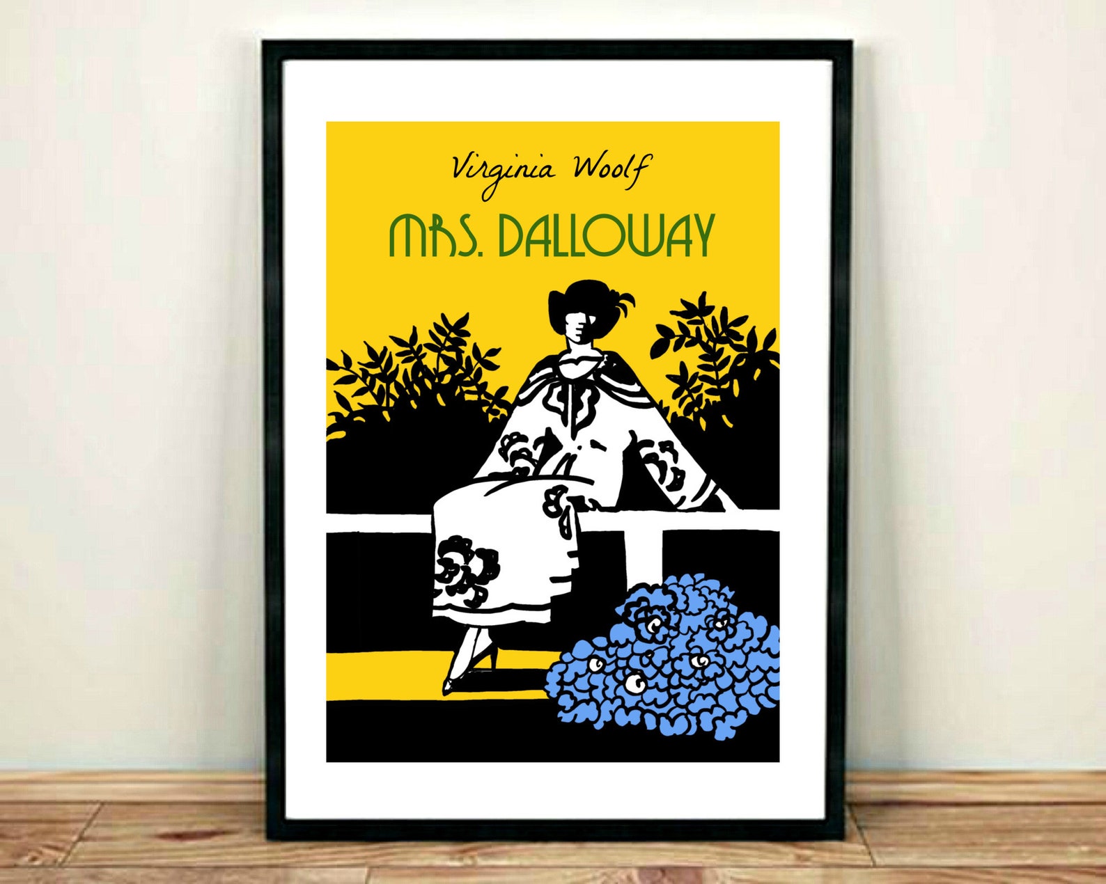 Mrs Dalloway Art Print Virginia Woolf Print Book Cover Art - Etsy