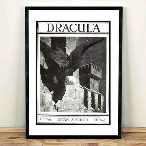 Dracula Book Cover Bram Stoker Art Print Poster Vintage - Etsy