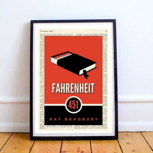 Fahrenheit 451 Cover Art Ray Bradbury Digital Print Classic - Etsy