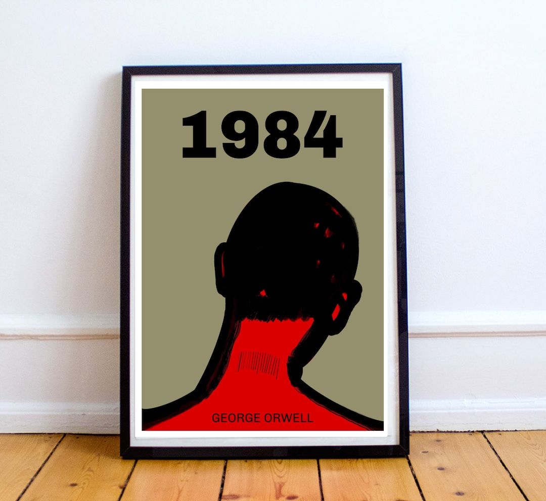 1984 Book Print George Orwell Print Big Brother Book Cover - Etsy