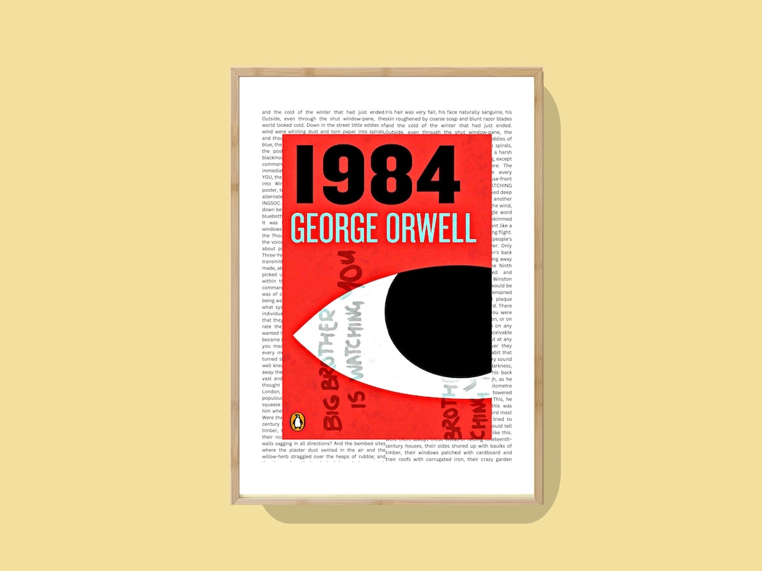 1984, George Orwell, Book Cover Design, Wall Art, 1984 Book, Big ...