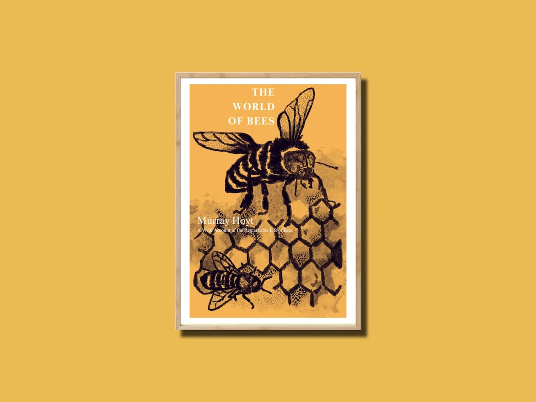 The World of Bees Poster, Nature Book Poster, Bee Art Poster, Vintage ...