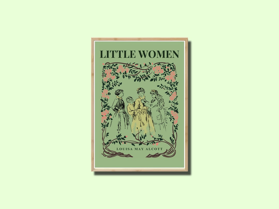 Little Women Vintage Book Cover Design, Louisa May Alcott, Vintage Book ...