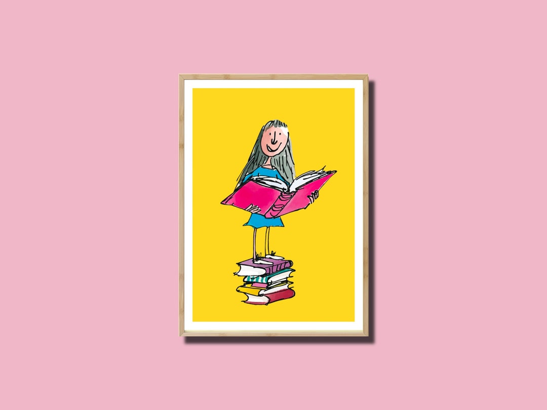 Matilda Art Print, Roald Dahl Art Print, Matilda Book Art Print ...