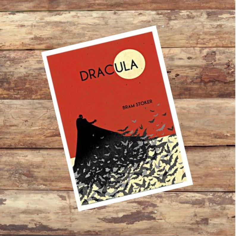Dracula Book Cover Bram Stoker Art Print Poster Vintage | Etsy