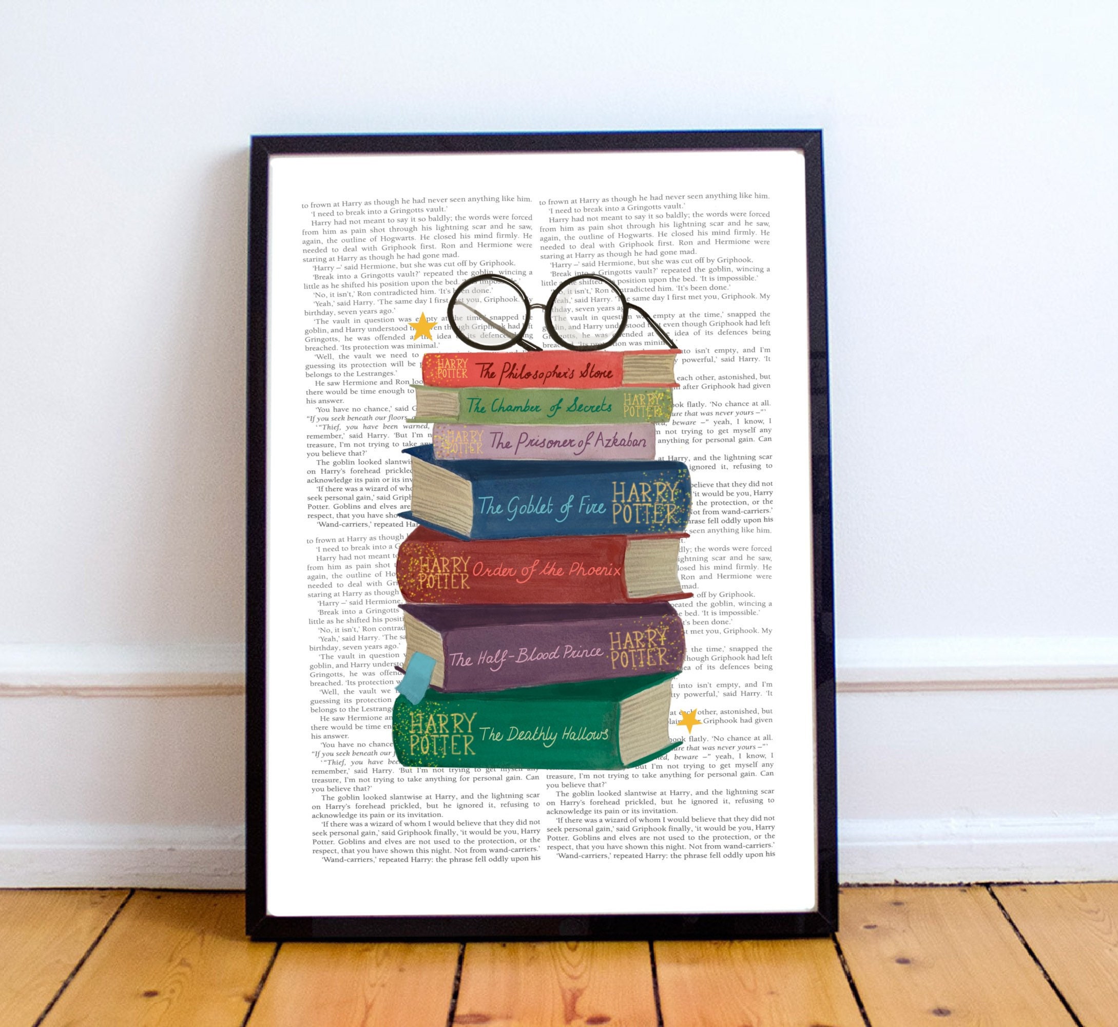 Harry Potter Books Stacked