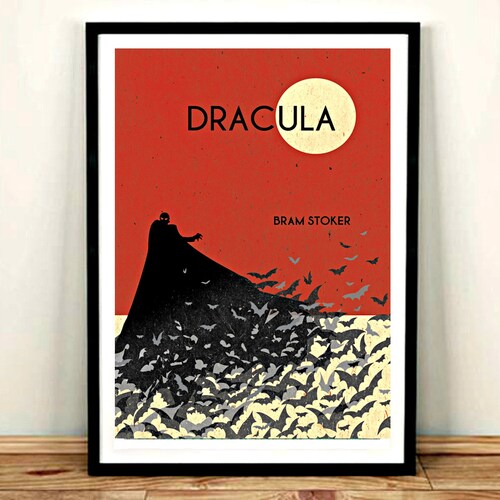 Dracula Book Cover Bram Stoker Art Print Poster Vintage - Etsy