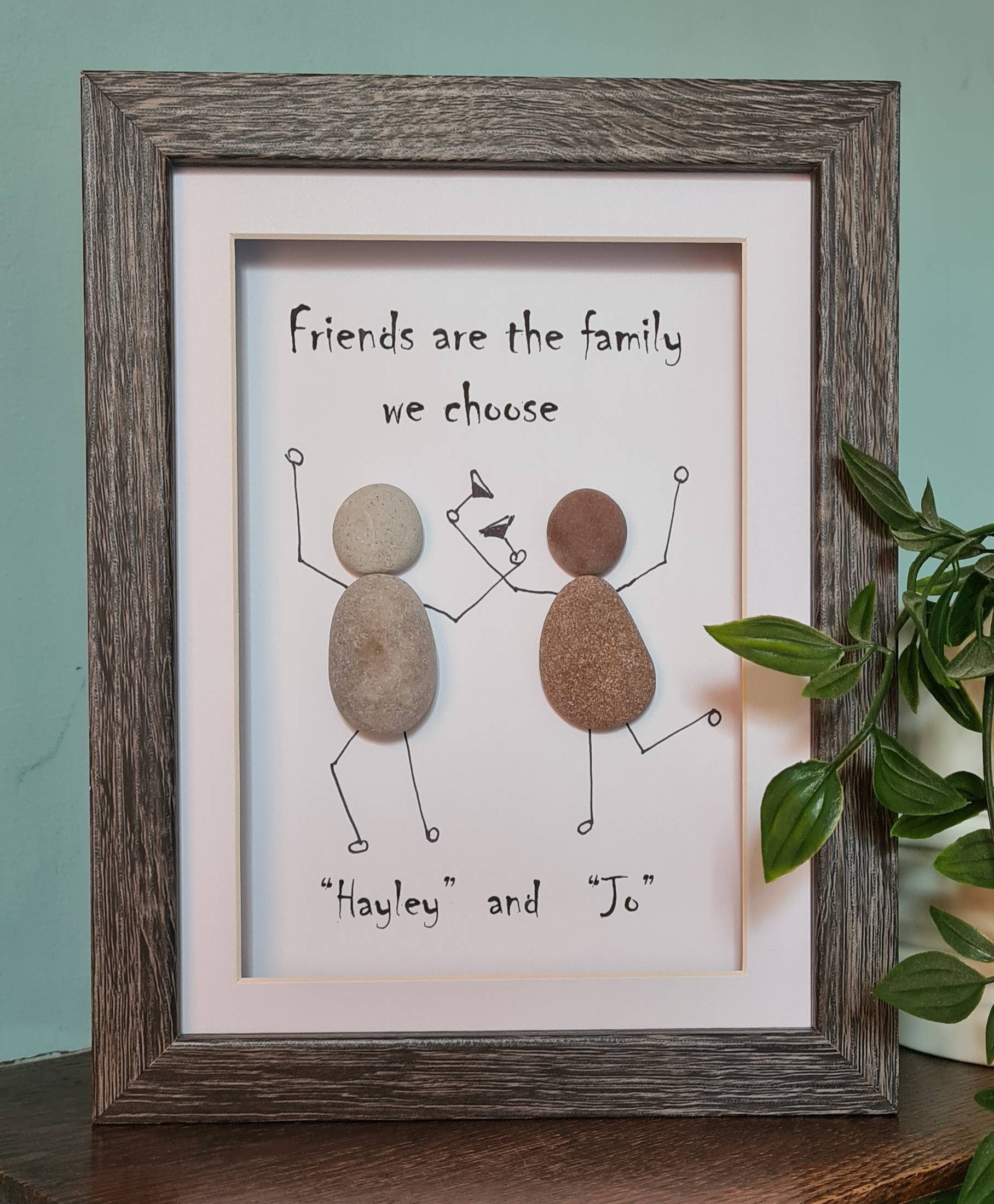 Friends pebble art personalised pebble art picture choose | Etsy