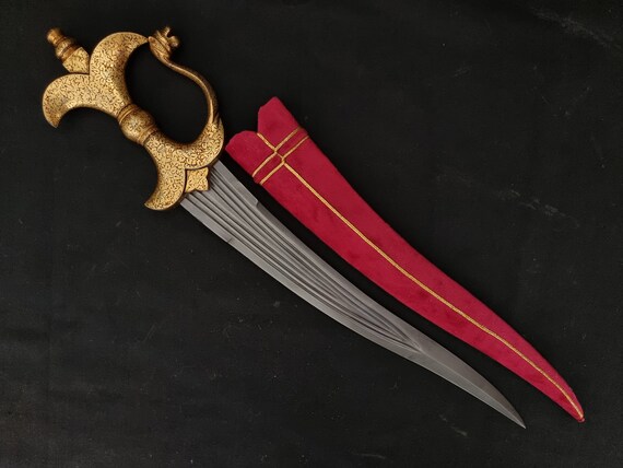 Vintage Indo Persian Chilanum Bichua Khanjar Kirpan With Heavy - Etsy