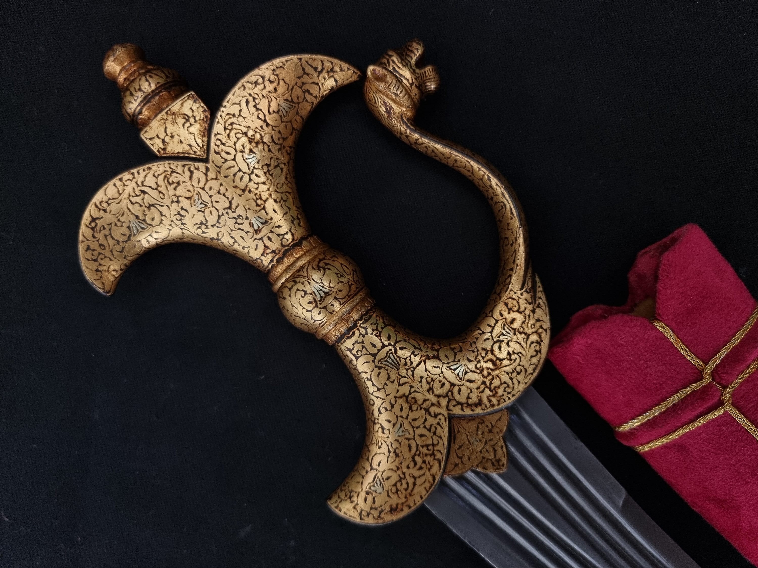 Vintage Indo Persian Chilanum Bichua Khanjar Kirpan With Heavy - Etsy