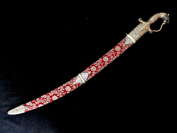 Indian Handcrafted Tiger Hilt Wedding Talwar With a Decorated | Etsy