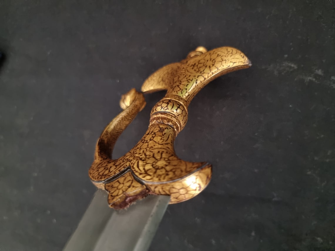 Vintage Indo Persian Chilanum Bichua Khanjar Kirpan With Heavy - Etsy ...
