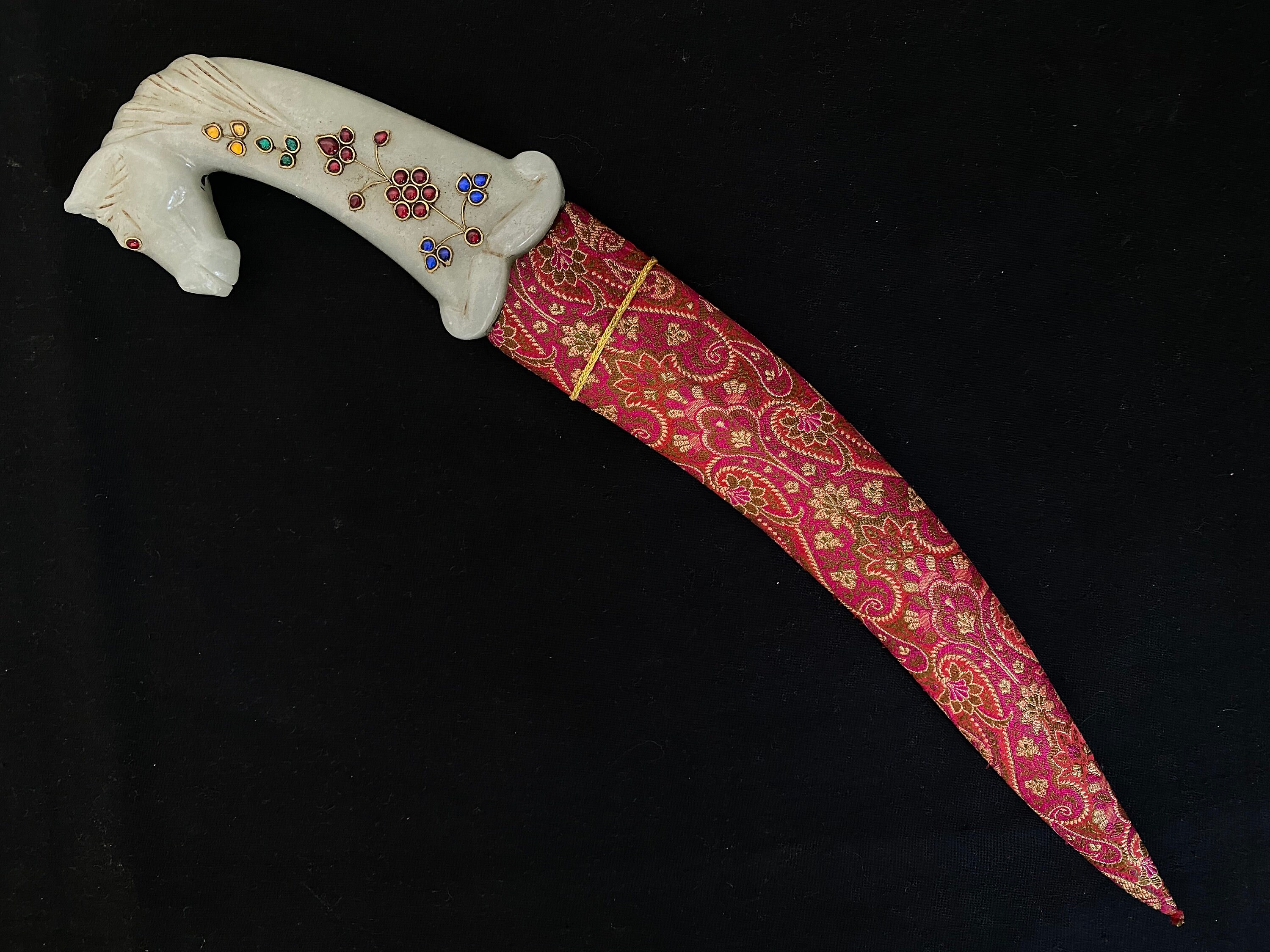 Indian Mughal Persian Vintage Dagger With a Jade Stone Hilt With ...
