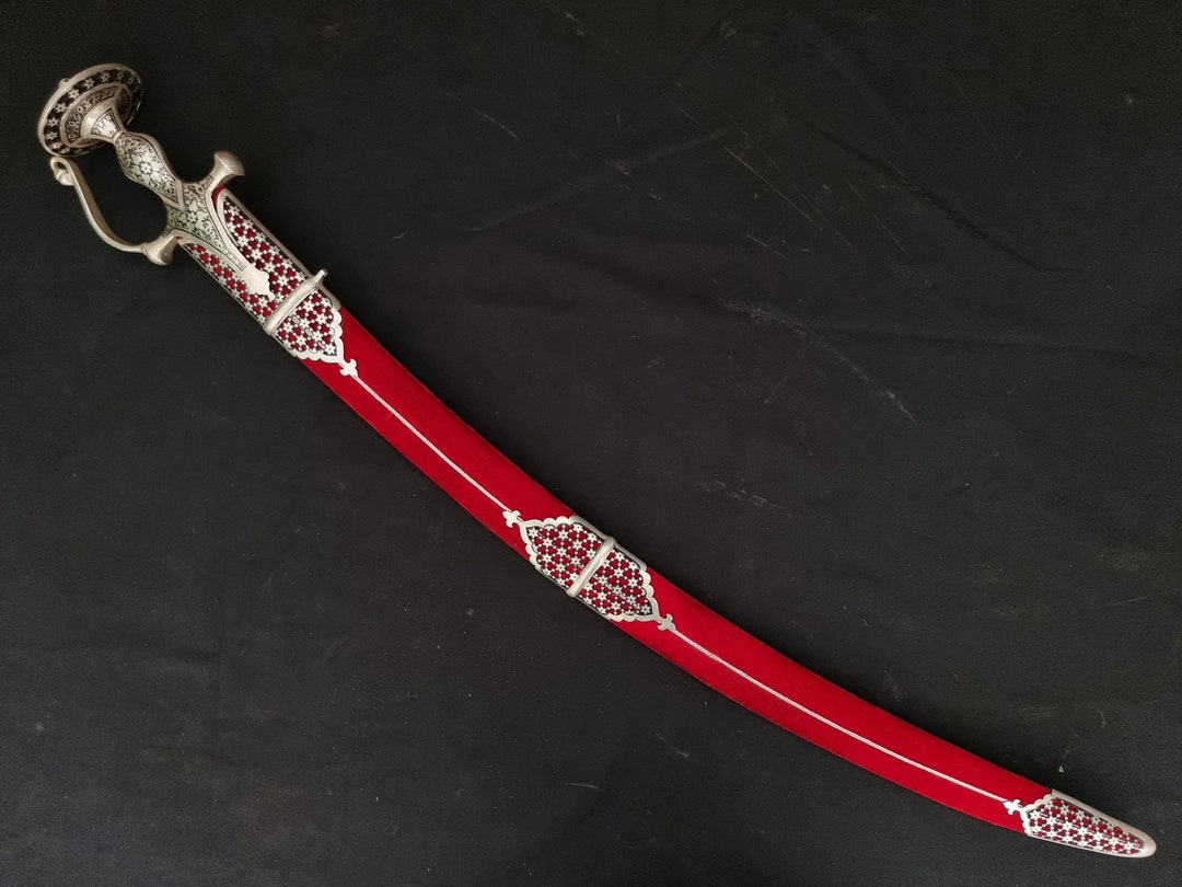 Vintage Indian Royal Sikh Rajput Shamshir Sword With Silver - Etsy