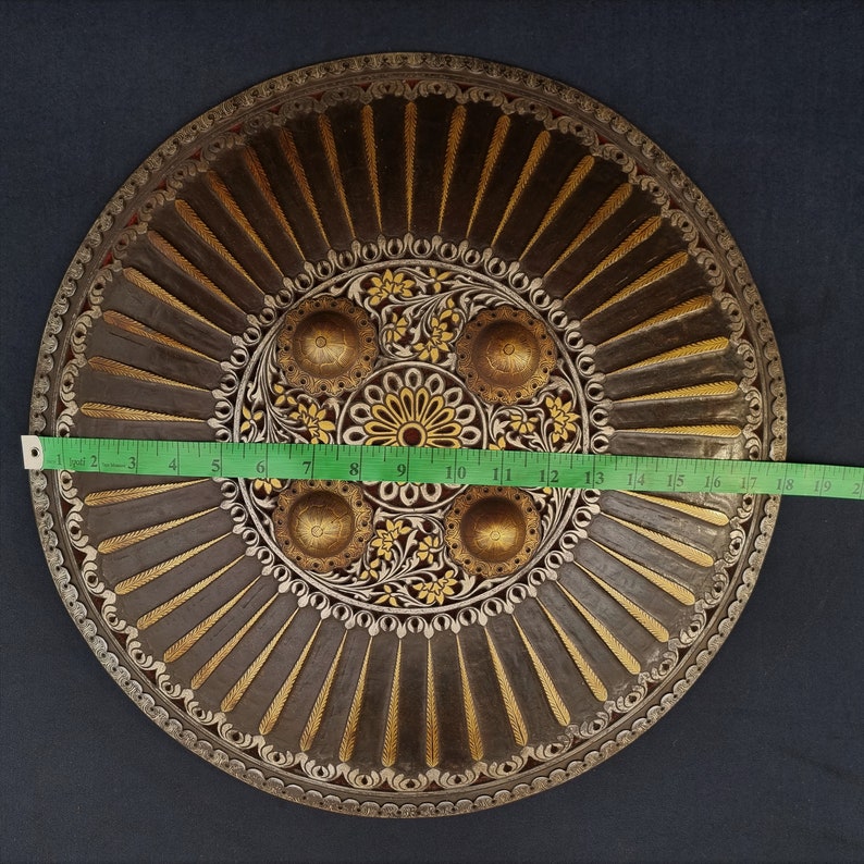 Vintage Old Mughal Ottoman Dhal Shield With Gold and Silver | Etsy
