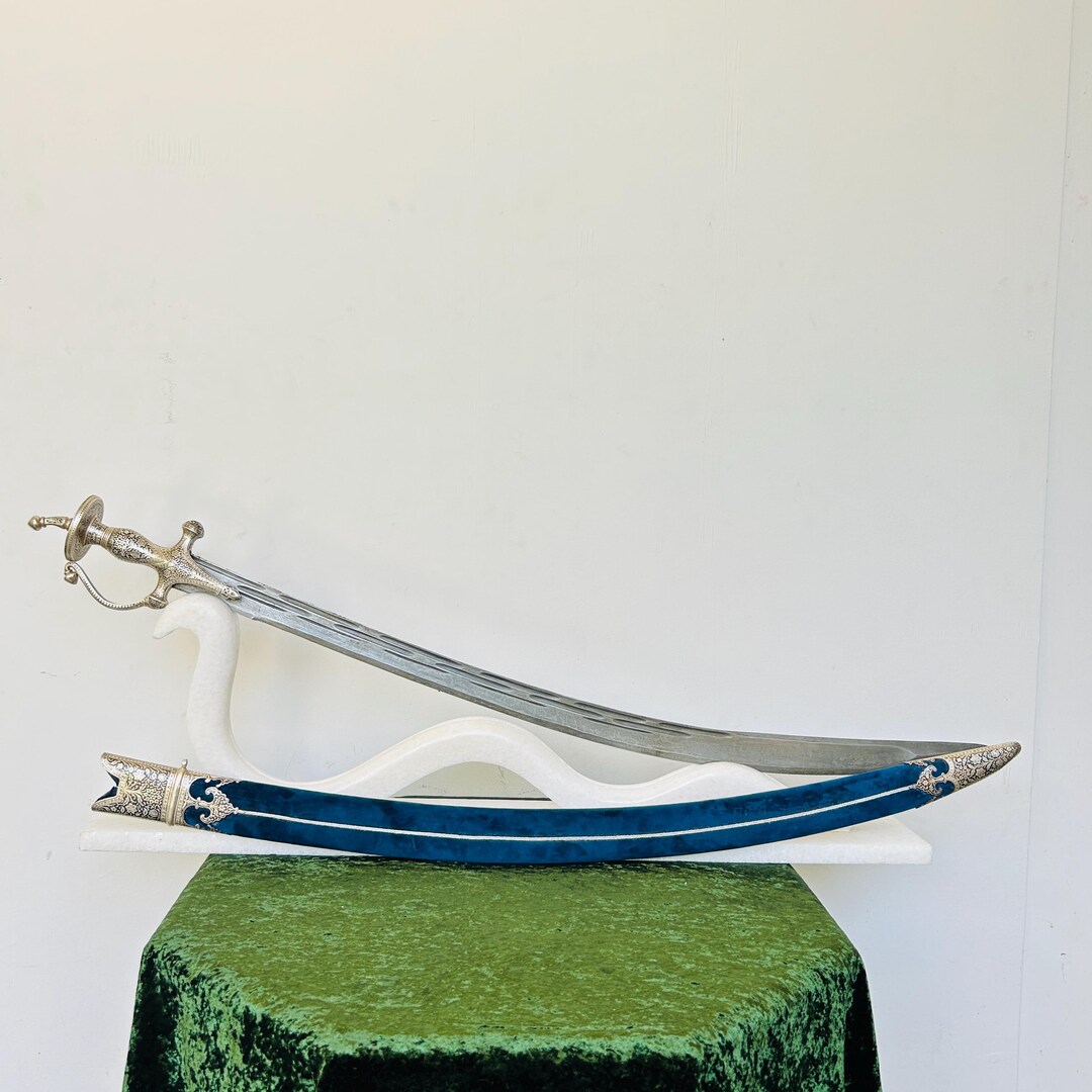 Indian Handcrafted Wedding Ceremonial Shamshir Sword Talwar With Disc ...