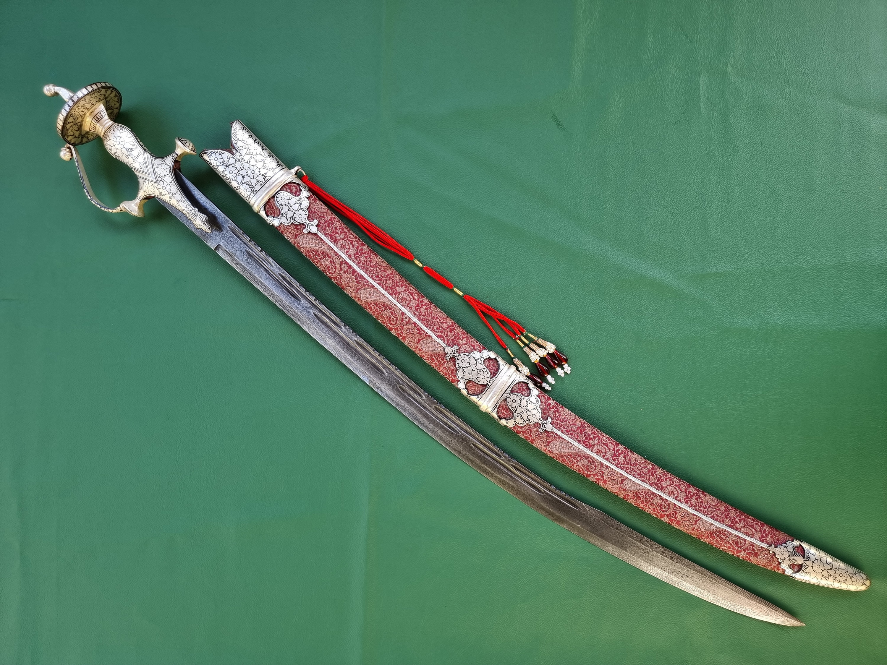 Indian wedding ceremonial sikh rajput talwar/sword with silver | Etsy