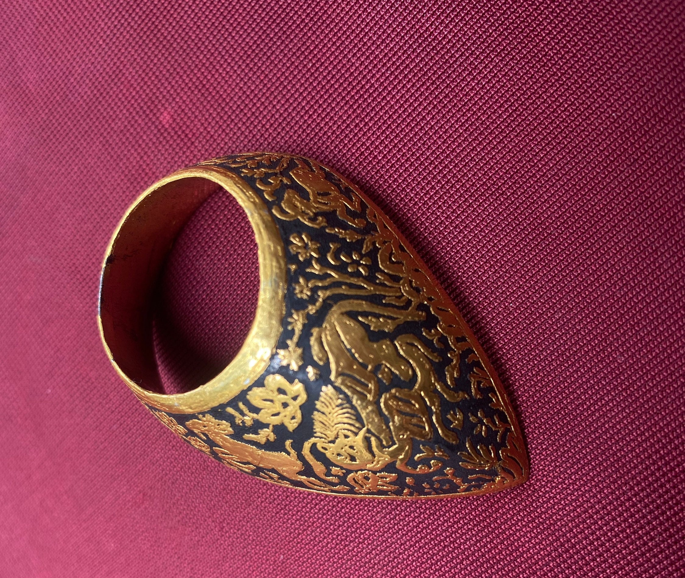 Vintage Original Ottoman Mughal Islamic Gold Tombak Gold Koftgari ...