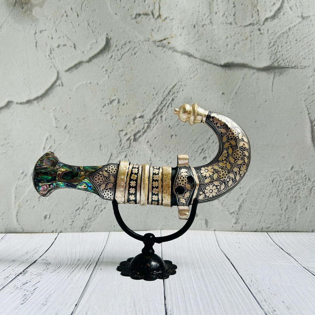 Indian Assorted Indo Persian Omani Jambiya Dagger With Silver Overlay ...