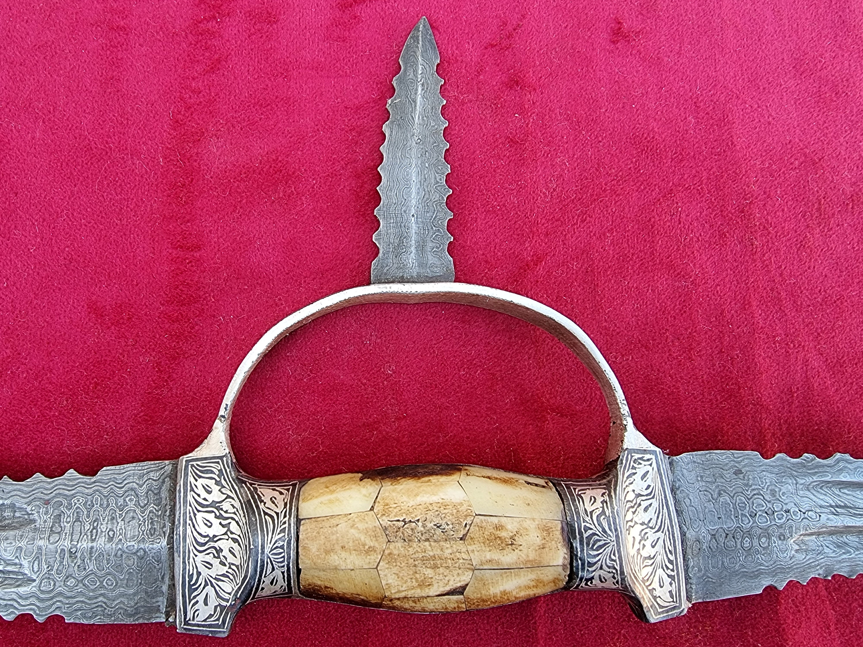 Vintage Islamic Haladie Triple Blade Khanjar Dagger Bichwa - Etsy