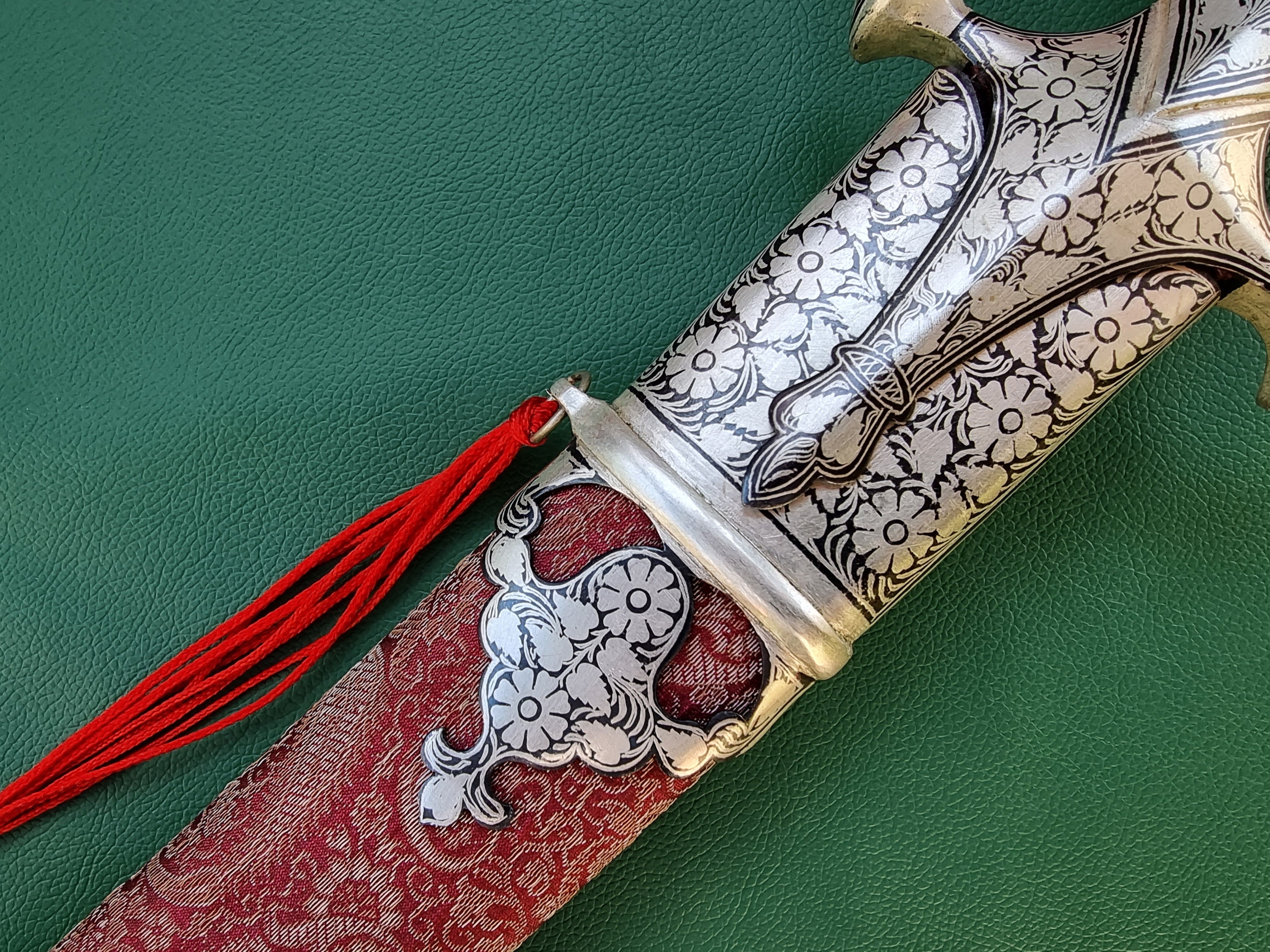 Indian wedding ceremonial sikh rajput talwar/sword with silver | Etsy