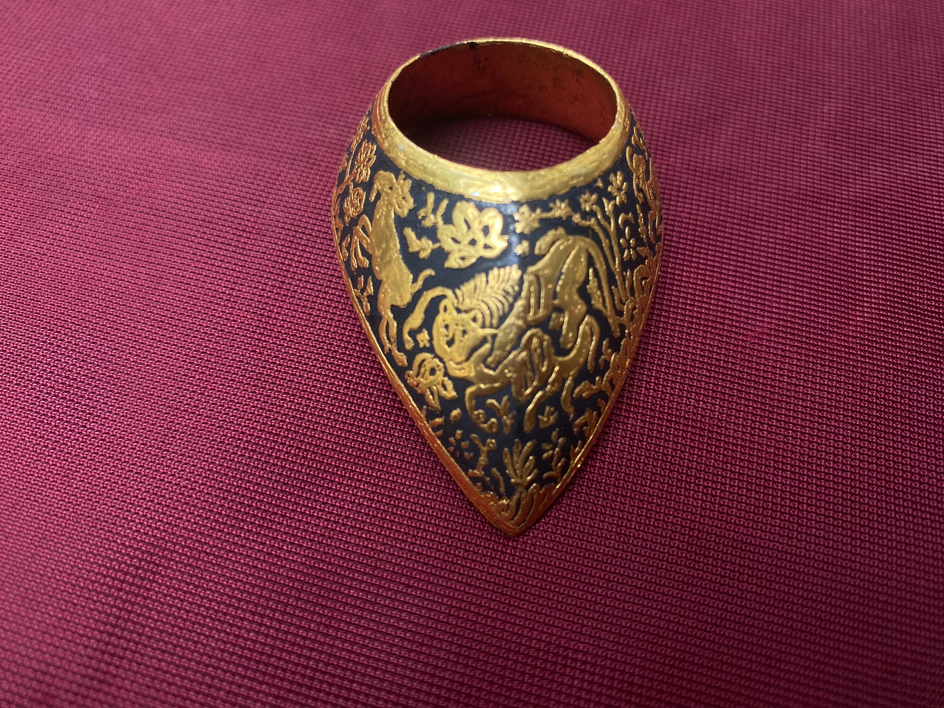 Vintage Original Ottoman Mughal Islamic Gold Tombak Gold Koftgari ...