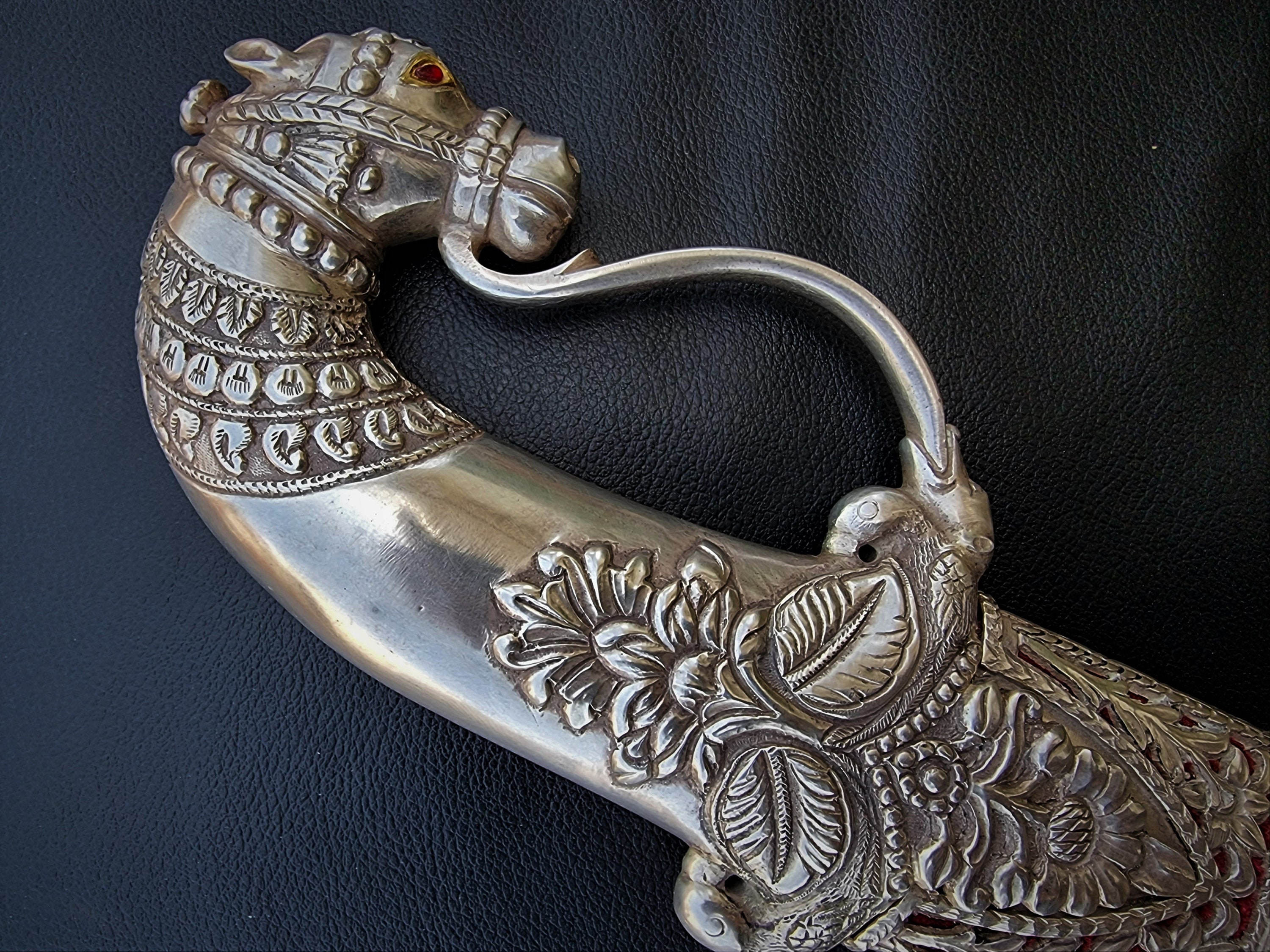 Indian handcrafted sword talwar with solid silver horse hilt | Etsy