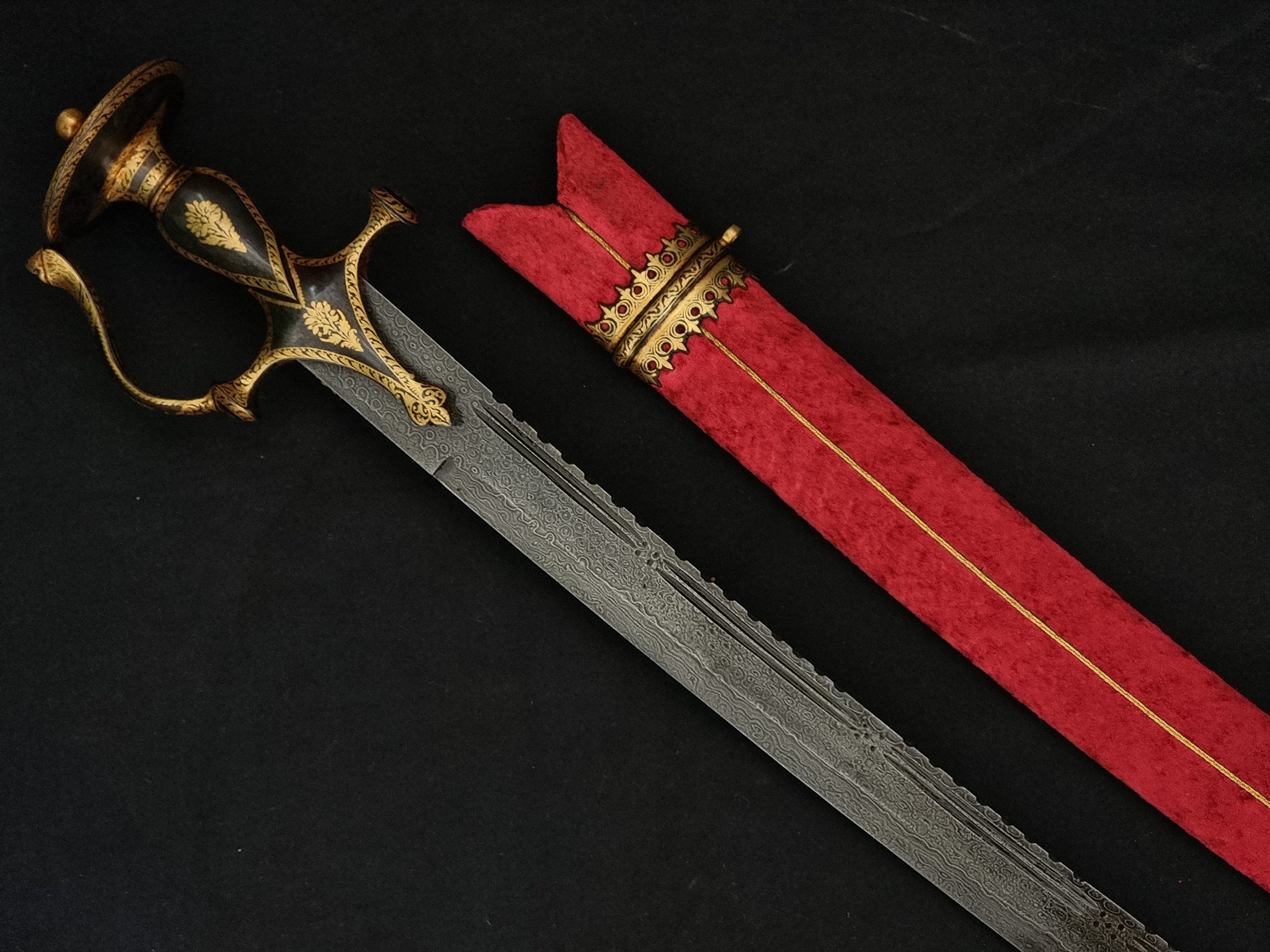 Traditional Indian Talwar/sword/ Sikh Tegha With Damascened - Etsy