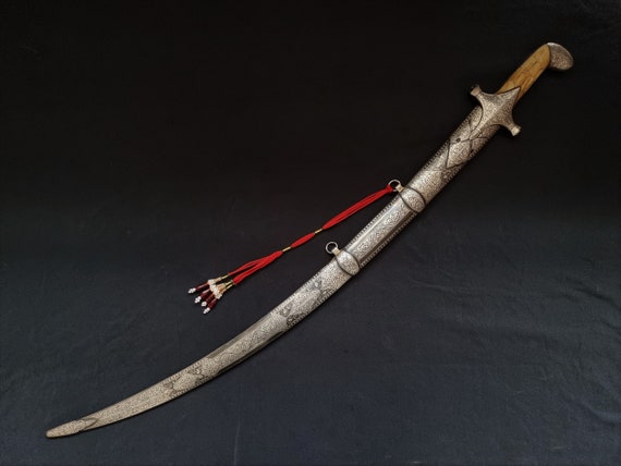 Mughal Arabic Turkish Indo Persian Kilij Sword With Silver | Etsy